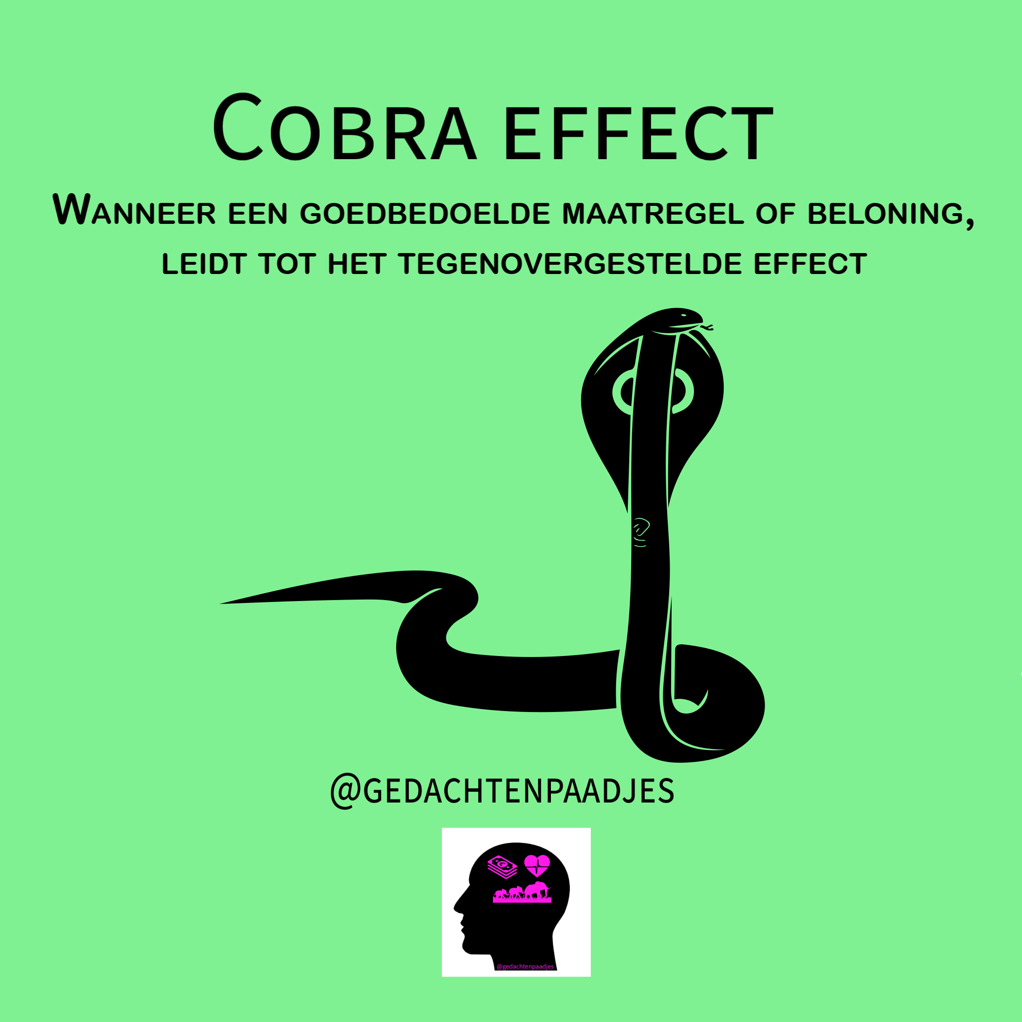 De gedachtenpaadjes collectie - Cobra effect