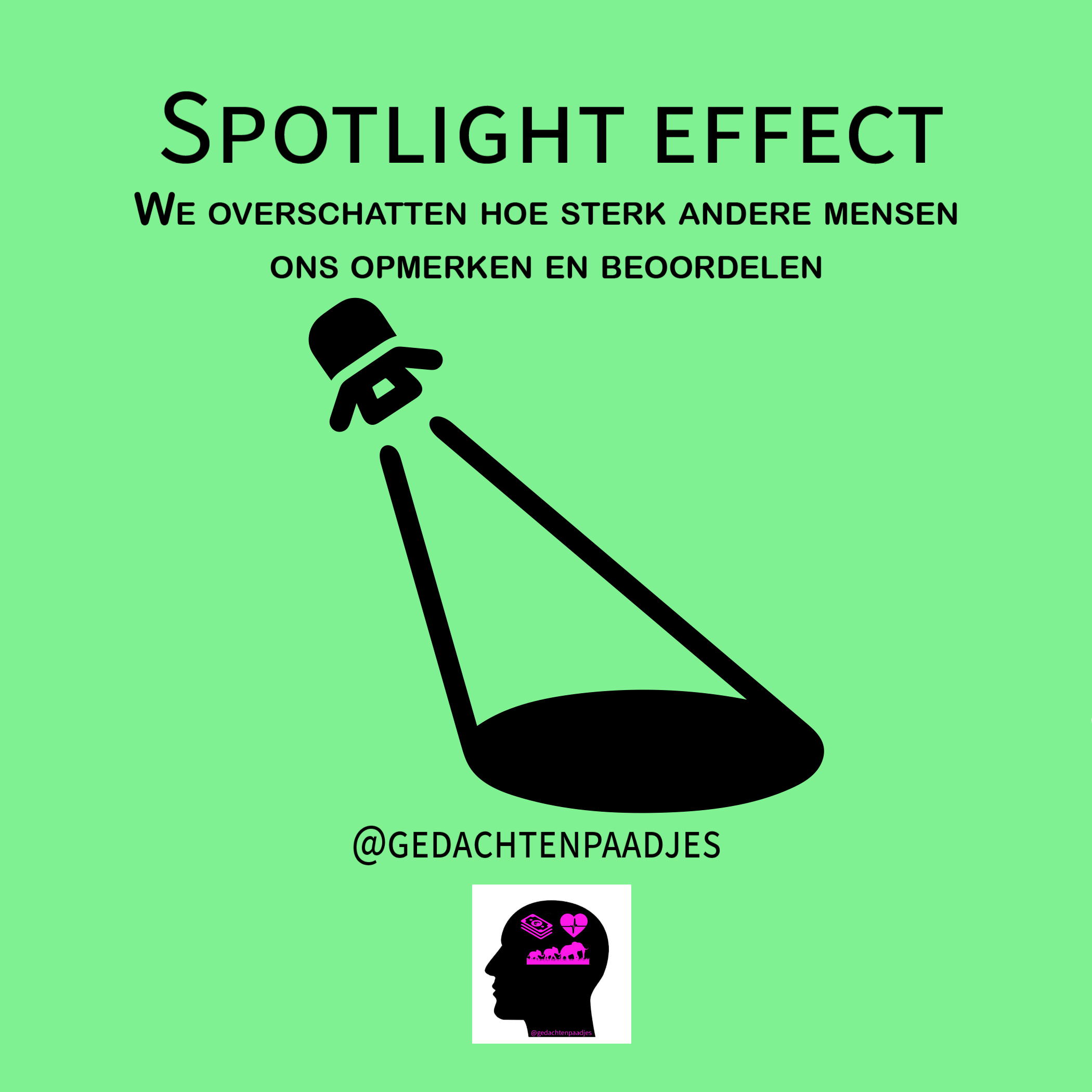 Alle cognitive biases uit de gedragspsychologie uitgelegd: spotlight-effect